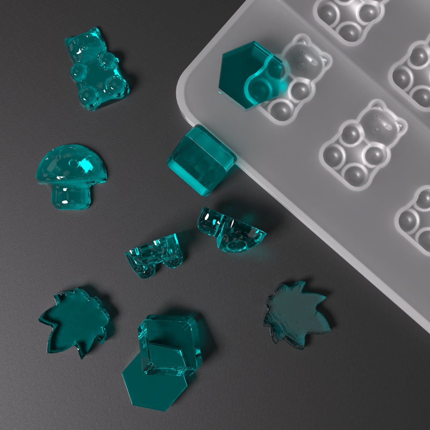 5-in-1 Gummy and Hard Candy Premium Silicone Mold – Create Custom Molds