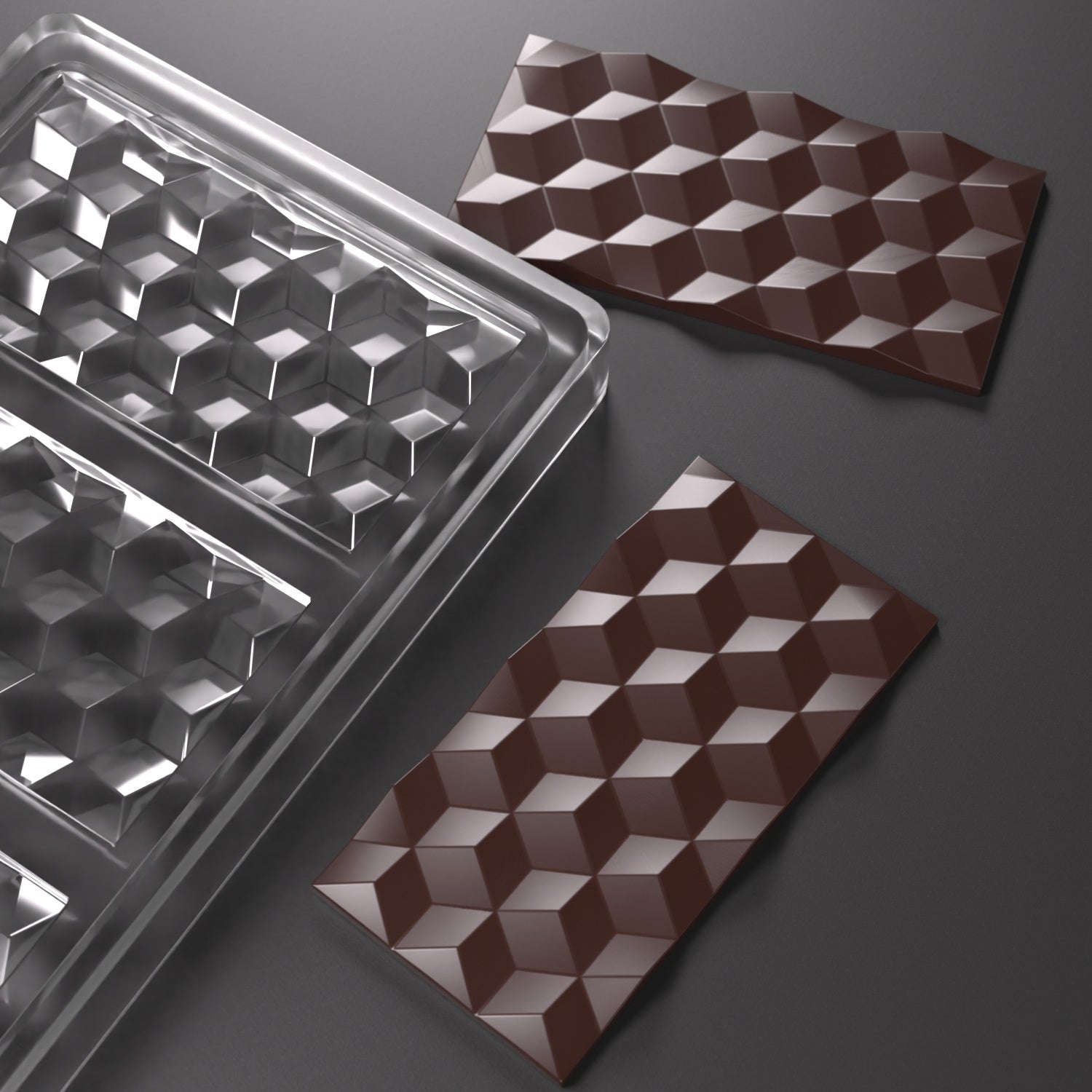 Premium Polycarbonate Chocolate Bar Mold Geometric – Create Custom Molds