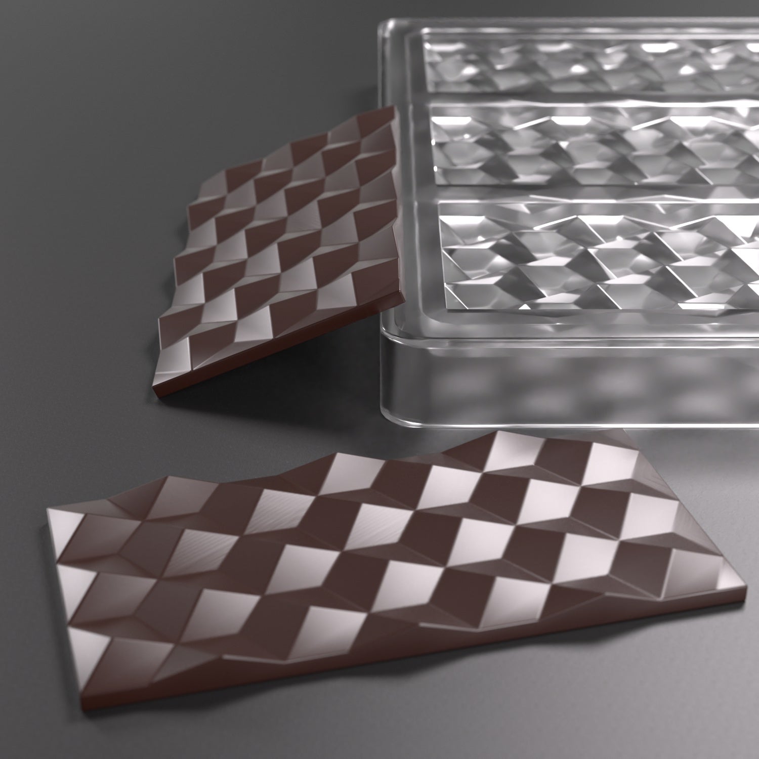 Premium Polycarbonate Chocolate Bar Mold Geometric – Create Custom Molds