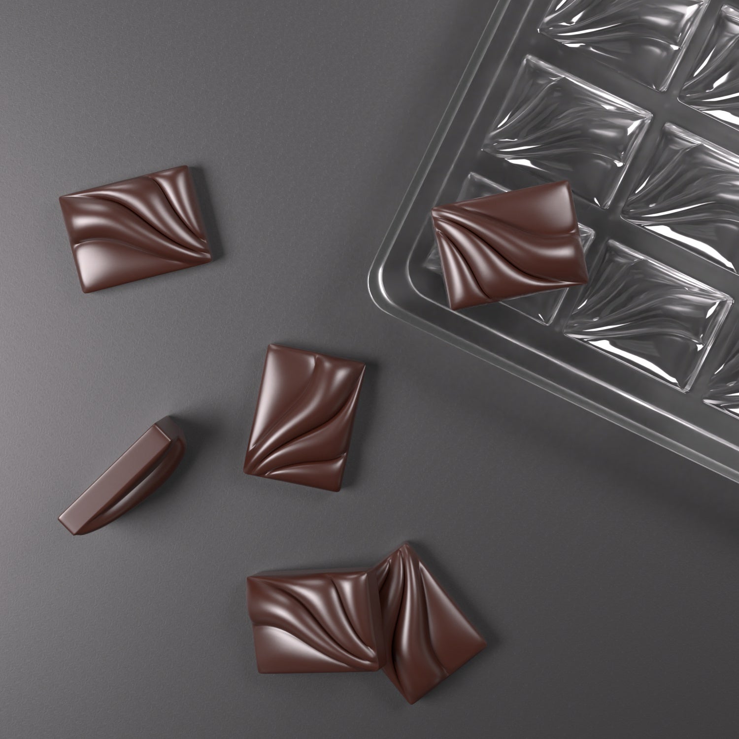 Premium Polycarbonate Chocolate Mold Floral Design – Create Custom Molds